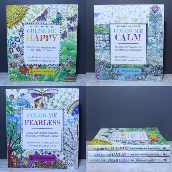 Other | Lot Of 3 Color Me Series Books Angela Porter Color Me Happy ...